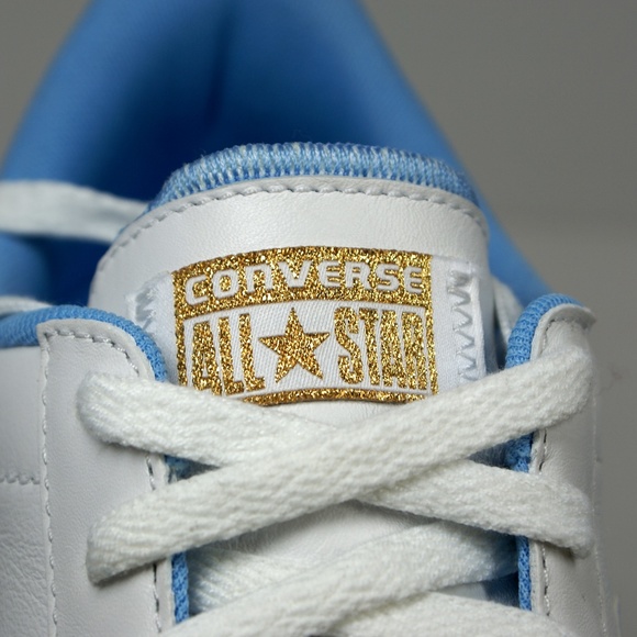 Converse | Shoes | Converse One Star Pro Leather White Bright Blue ...